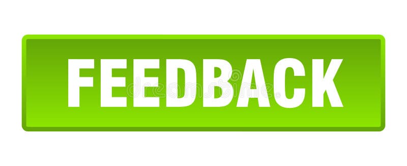 Feedback Button. Feedback Square Isolated Push Button Stock Vector ...