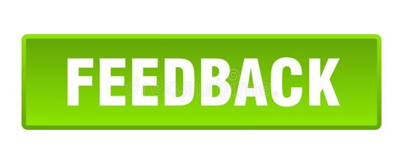 Feedback Button. Feedback Square Isolated Push Button Stock Vector ...