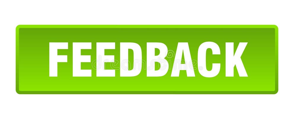 Feedback Button. Feedback Square Isolated Push Button Stock Vector ...