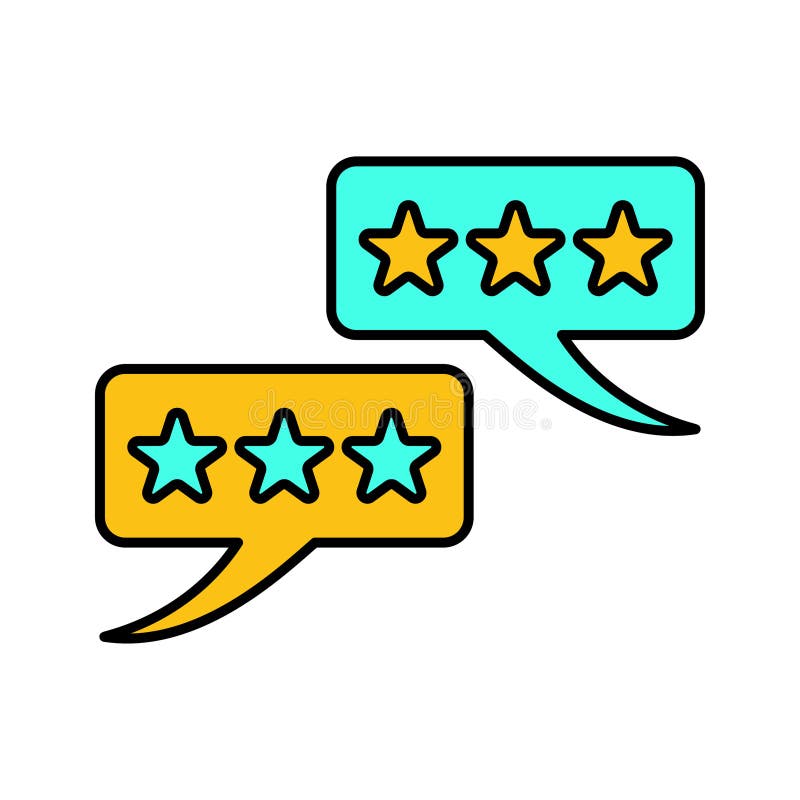 5 Star Feedback Icon. Outline Symbol Stock Illustration - Illustration ...