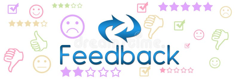 Feedback Text with Symbols stock illustration. Illustration of ...