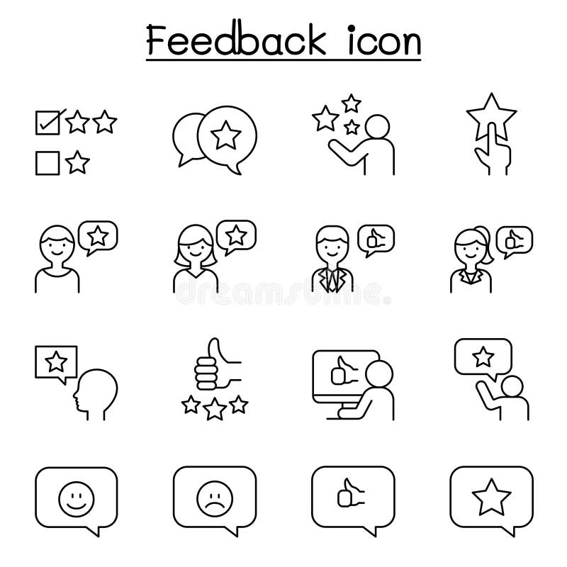 Feedback, Comment, Royalty, Favourite, Review, Response Icon Set in ...