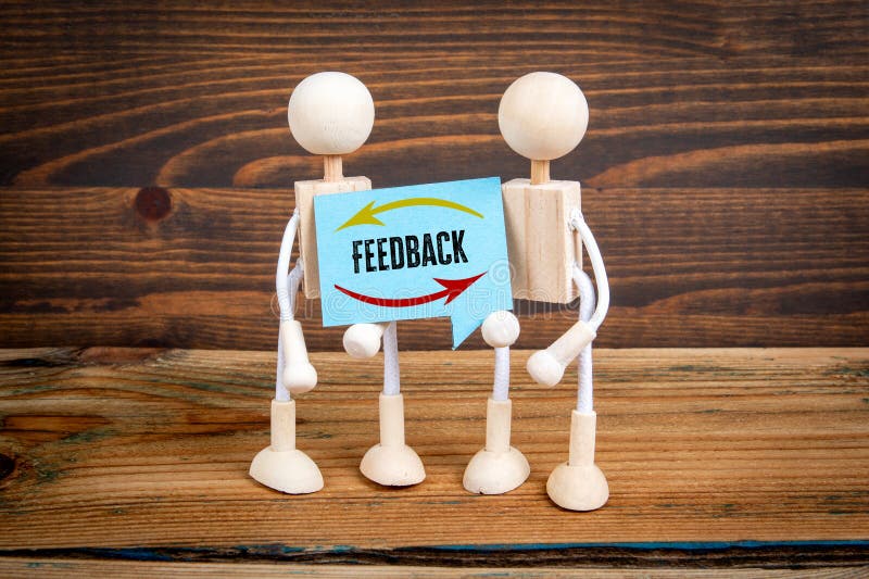 Feedback Concept. Blue Speech Bubble with Text Stock Photo - Image of ...
