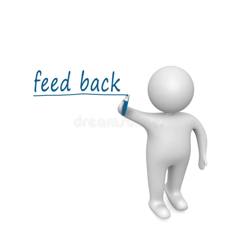Feedback Concept Drawn by a Man Stock Illustration - Illustration of ...