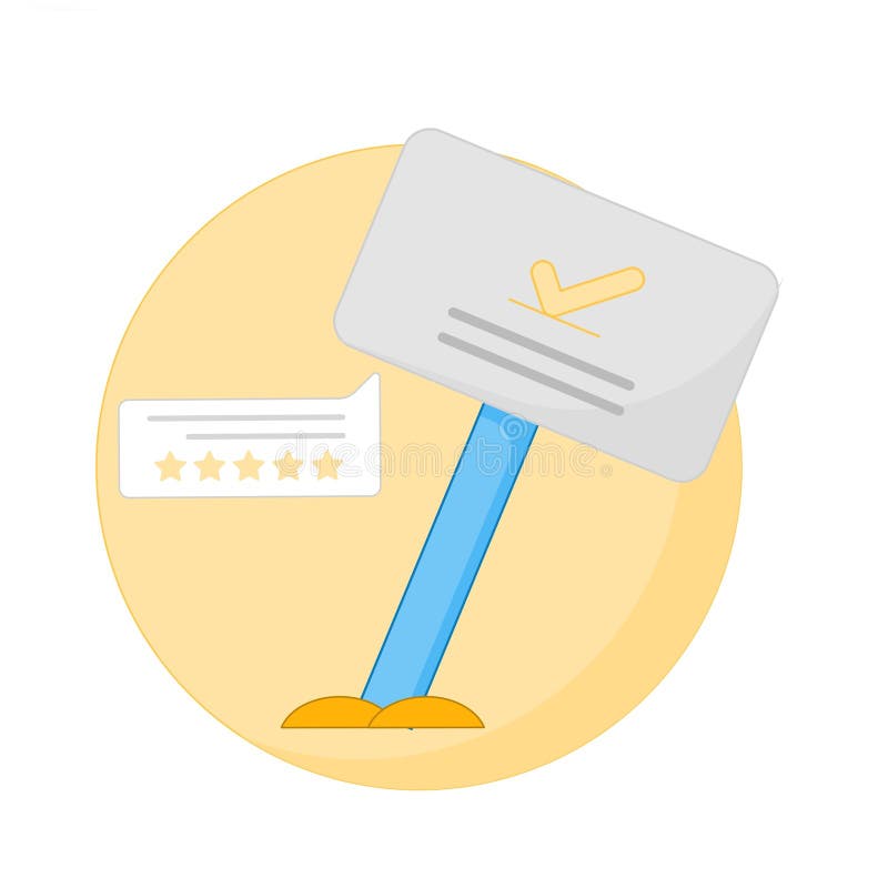 Feedback Concept in Flat Style. Illustration of a Hand Holding a ...