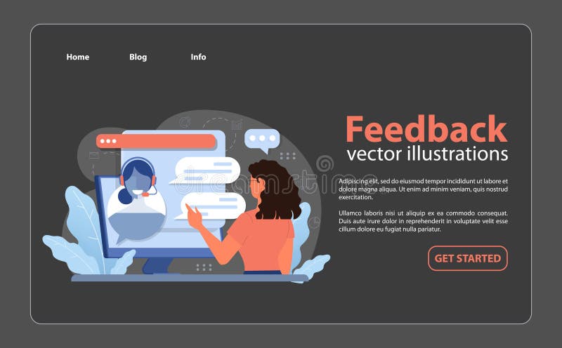 Feedback Concept. Flat Vector Illustration Stock Illustration ...