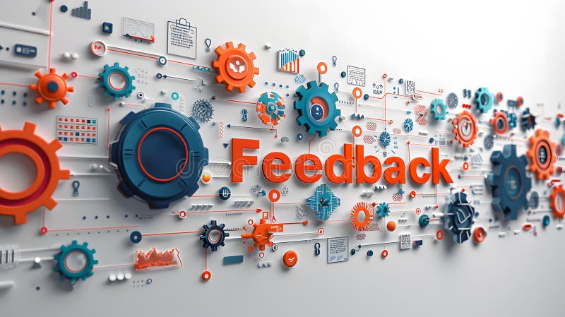 Feedback Concept with Gears and Technology Elements Stock Photo - Image ...