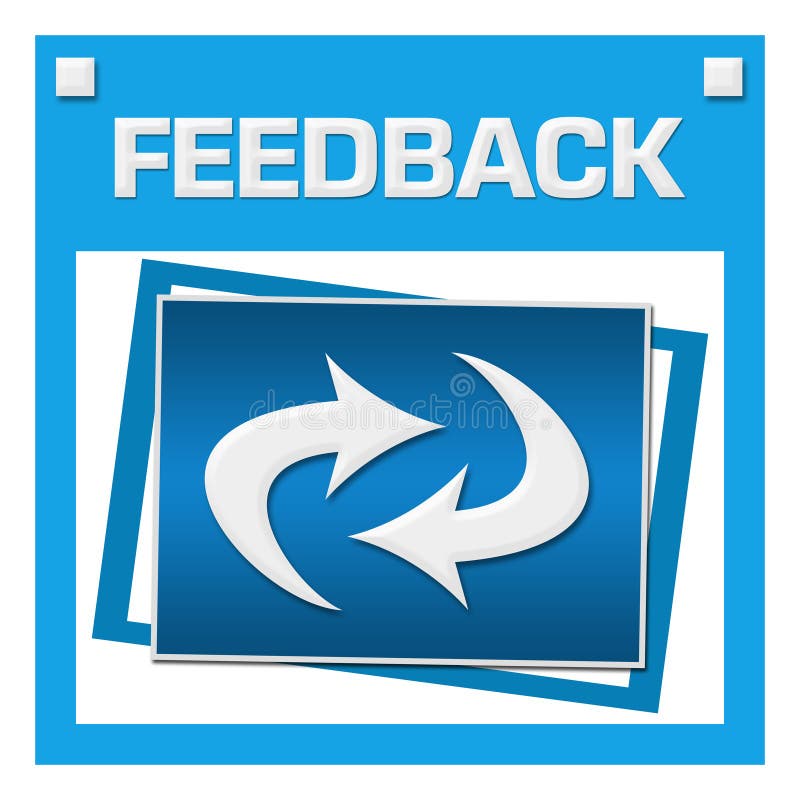 Feedback Squares Separator Blue Banner Stock Illustration ...