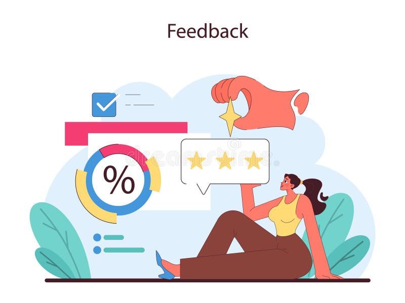 Feedback Concept. a Professional Reflects on Performance Metrics and ...
