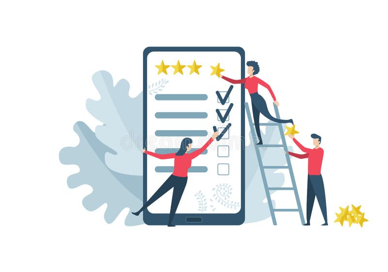 Feedback Concept. Survey Concept Vector Illustration with Big ...