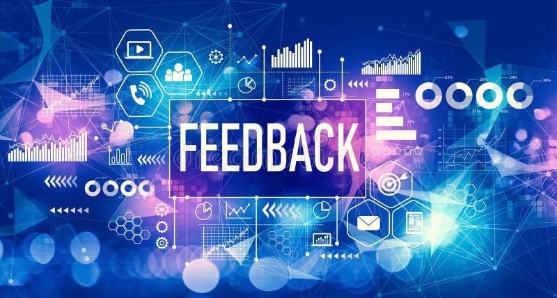Feedback Concept with Technology Light Background Stock Illustration ...