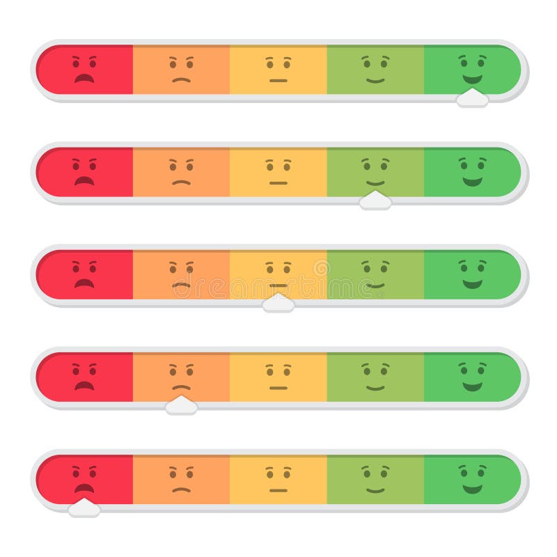 Feedback of Customer with Emoticon in a Flat Design Stock Vector ...