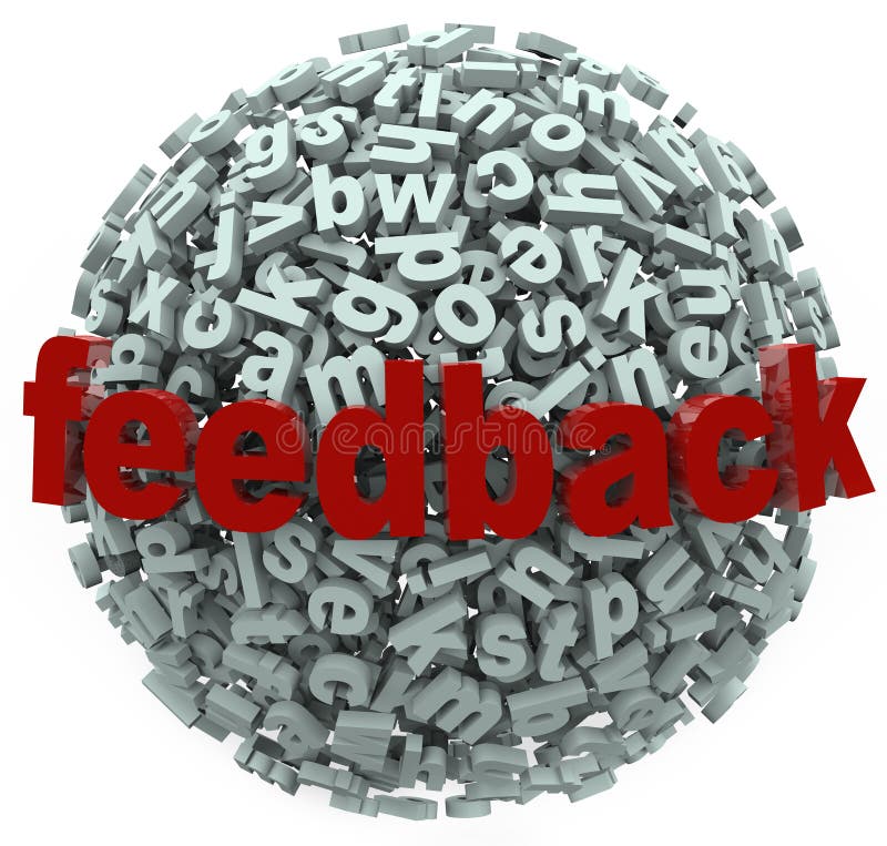 Feedback 3D Sphere Letters Input Comments Stock Illustration ...