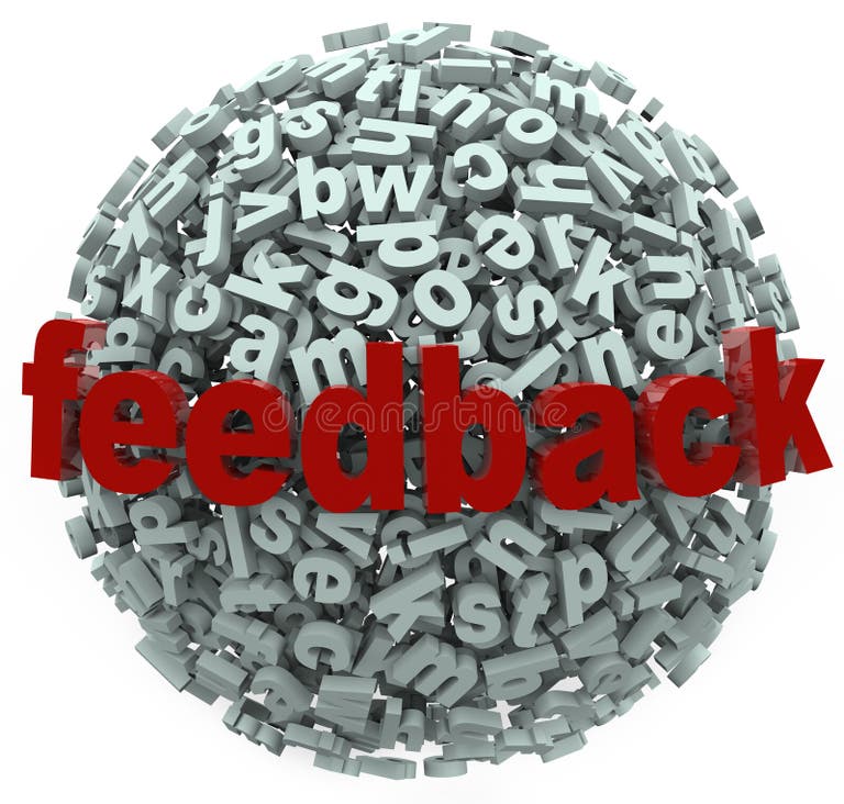 Feedback 3D Sphere Letters Input Comments Stock Illustration ...