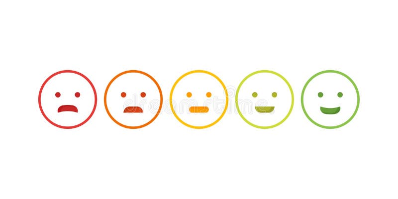 Feedback Emoticon Emoji Lächeln-Ikonenillustration Stock Abbildung ...