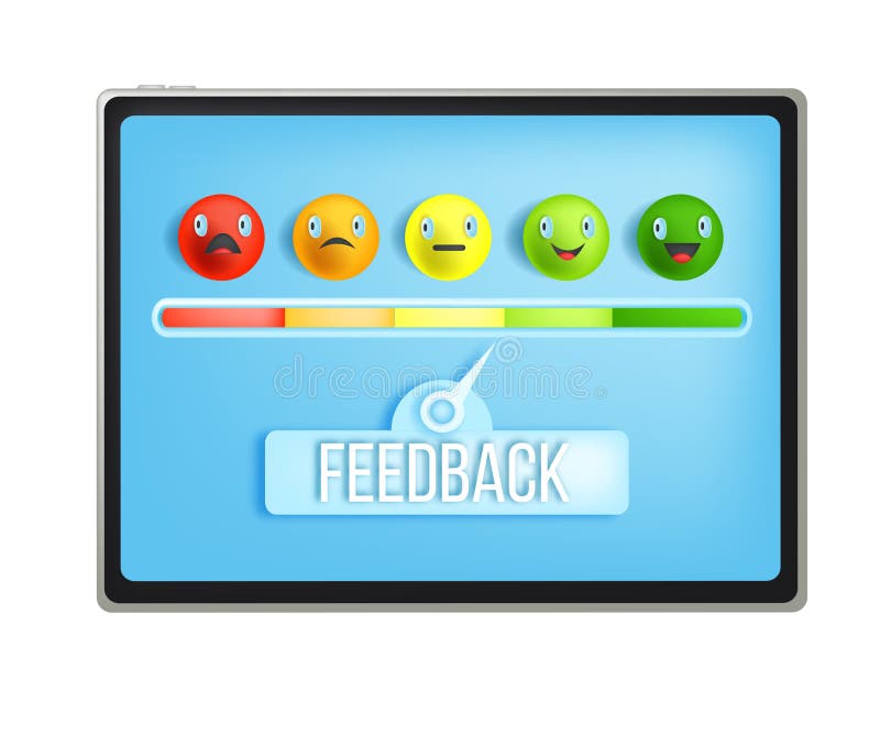 Feedback Emotion Bar, Customer Satisfaction Level Dial, Vector ...