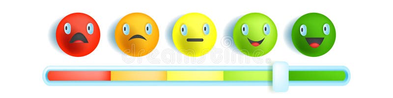 Feedback Emotion Bar Slider, Customer Satisfaction Level Scale ...