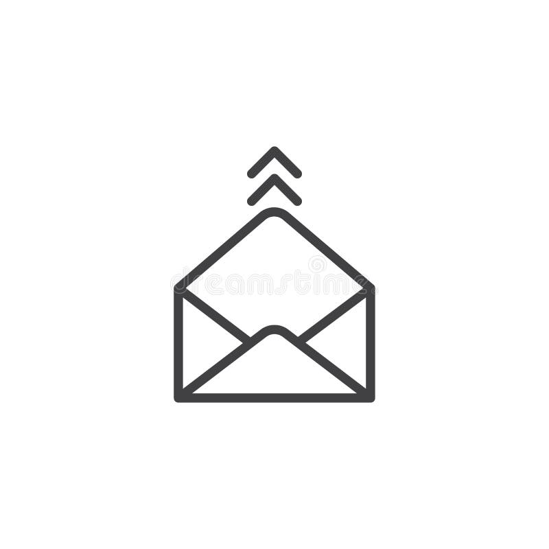 Feedback Envelope Line Icon Stock Vector - Illustration of open ...