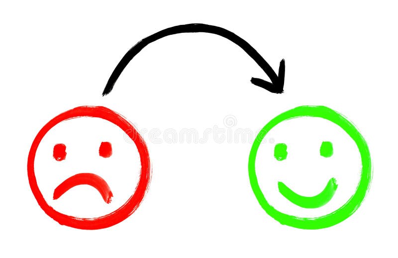 Feedback Faces Positive and Negative Stock Illustration - Illustration ...