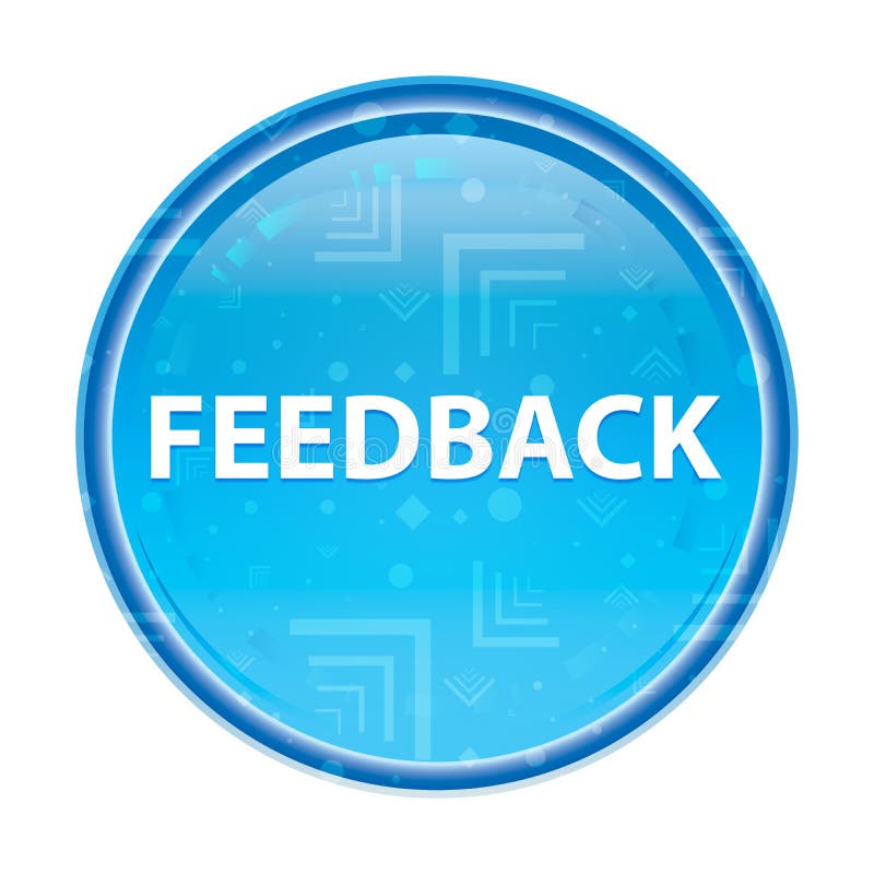 Feedback Floral Blue Round Button Stock Illustration - Illustration of ...