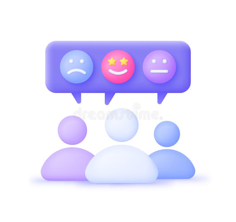 Feedback, Great Design for Any Purposes. Survey Reaction 3d Icon. Good ...