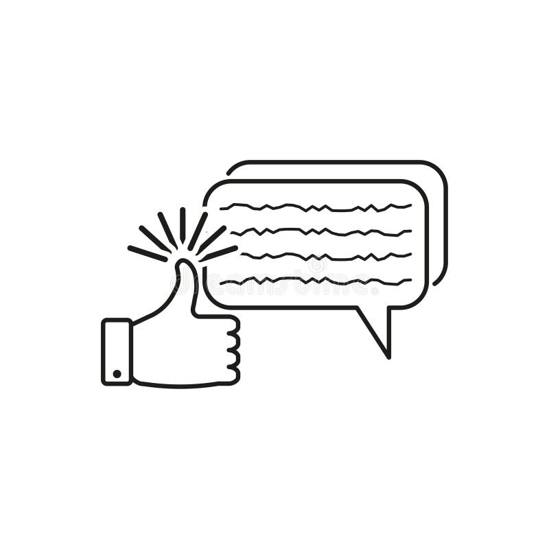Feedback Icon. Client Review Icon. Recognition Line Symbol. Vector ...