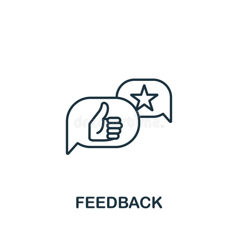 Feedback Icon from Customer Service Collection. Simple Line Element ...
