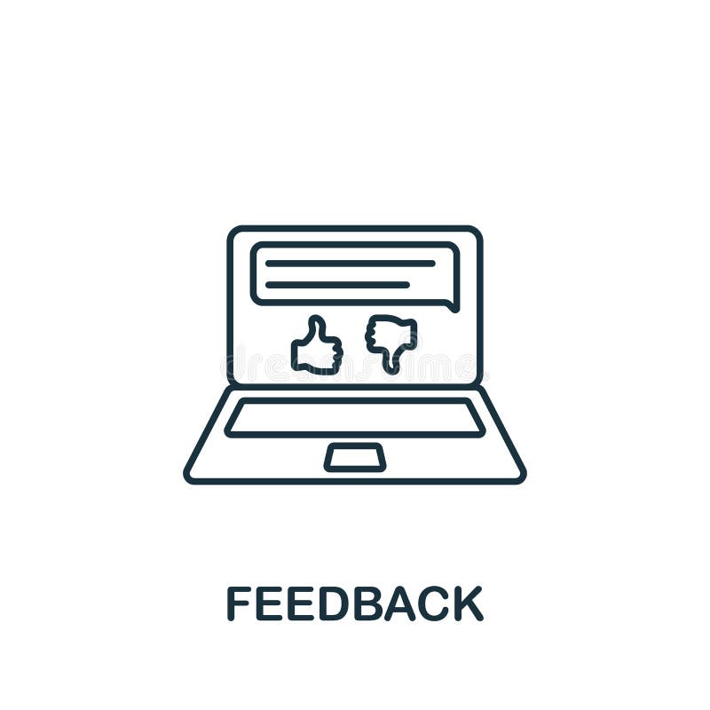 Feedback Icon from Customer Service Collection. Simple Line Element ...
