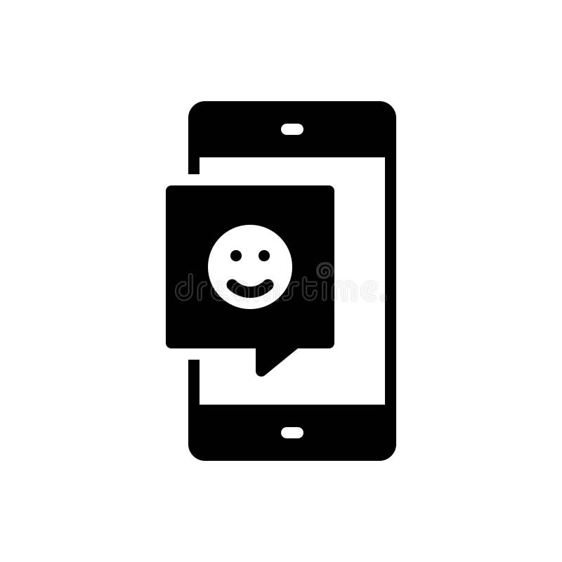 Black Solid Icon for Feedback, Screen and Mobile Stock Vector ...