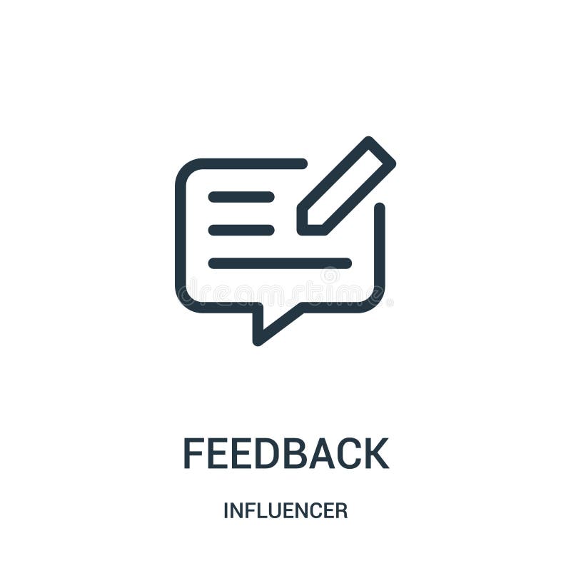Feedback Icon Vector from Influencer Collection. Thin Line Feedback ...