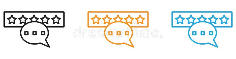Feedback Icon Vector Logo Set Collection for Web App Ui Stock Vector ...
