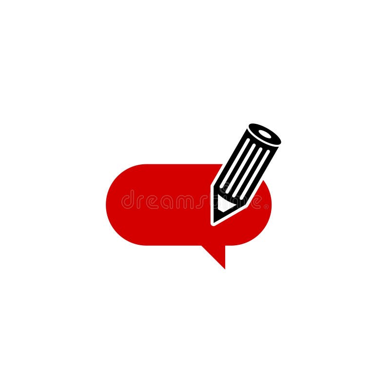 Comment Writing Icon Symbol Isolated on Black Background Stock ...