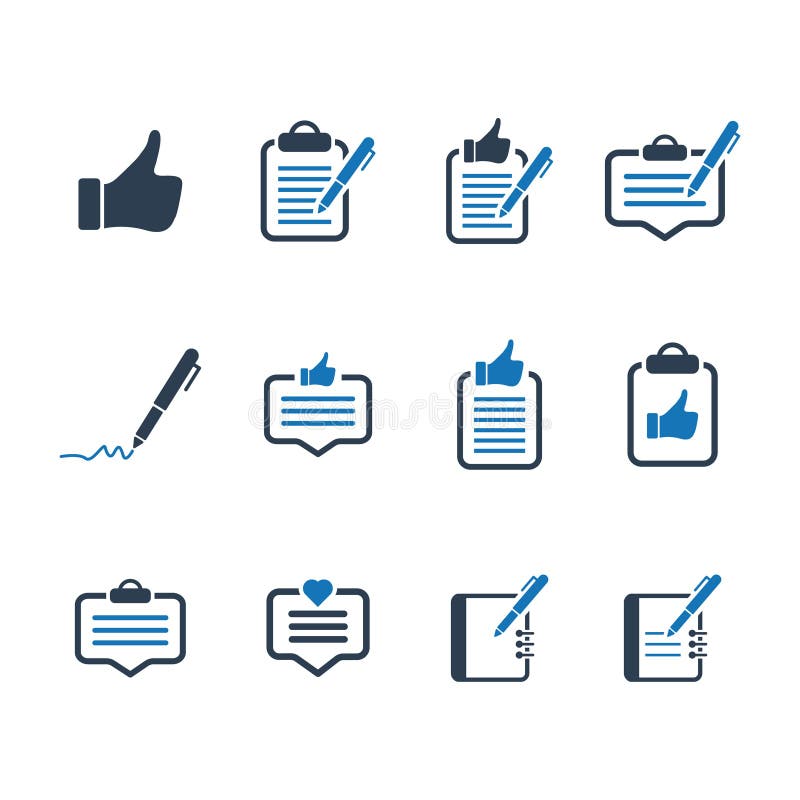 Feedback Icons - Blue Version Stock Vector - Illustration of feedback ...