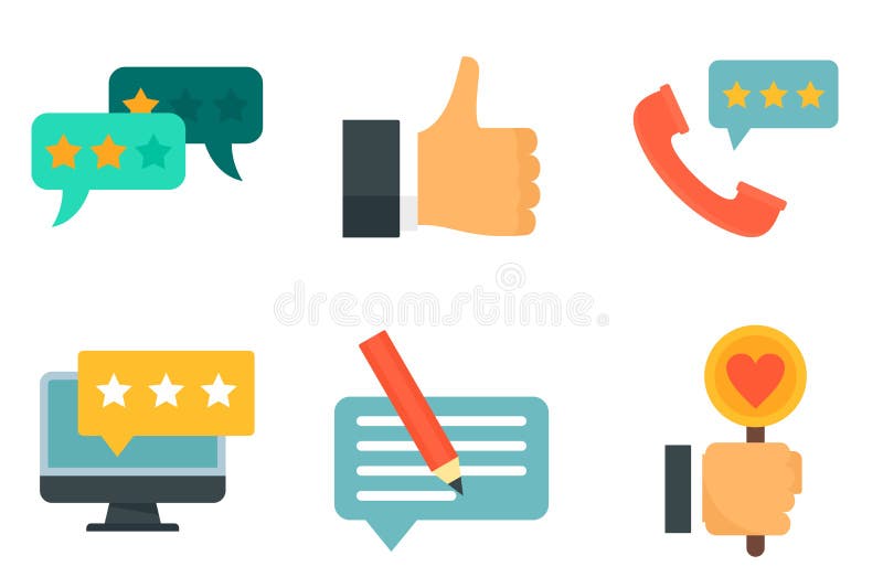 Feedback icons stock vector. Illustration of cartoon - 20689731