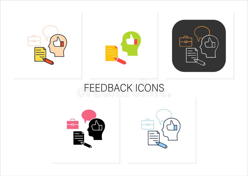 Feedback icons set stock vector. Illustration of arguing - 234273324