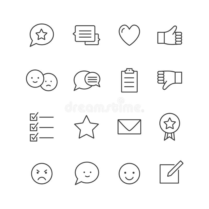 Linear Thin Vector File Format Icons Collection on White for Web and ...