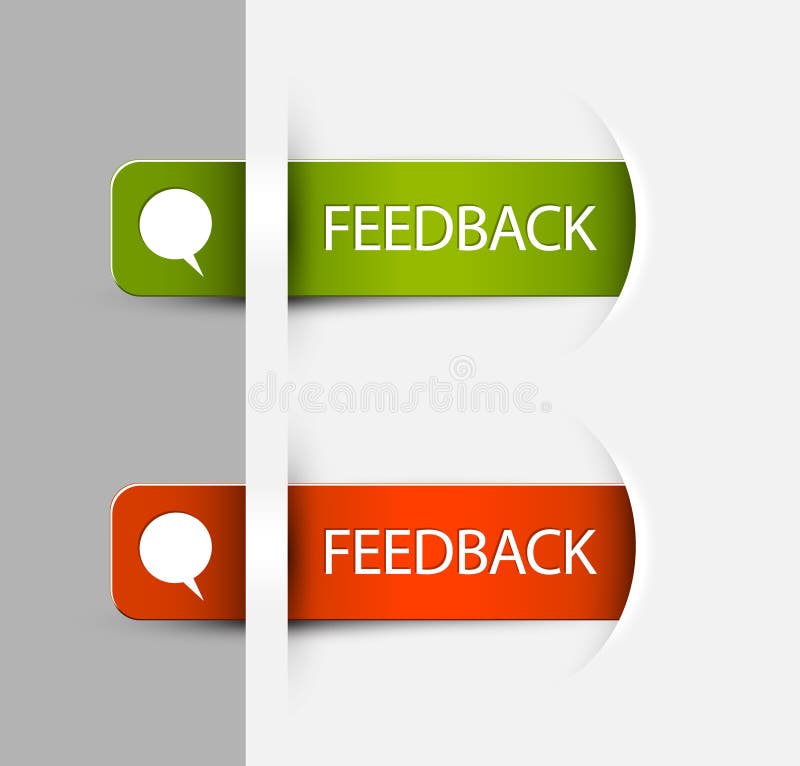 Feedback sticker stock illustration. Illustration of design - 18723587