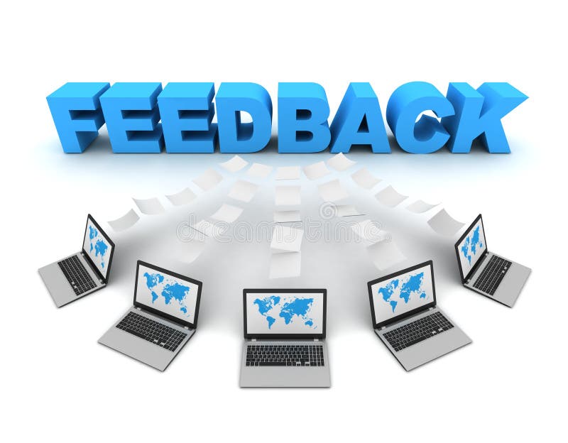 Customer Feedback.3D Illustration. Stock Illustration - Illustration of ...