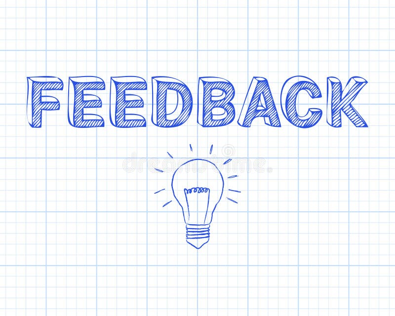 Feedback Light Bulb Graph Paper Stock Vector - Illustration of vector ...