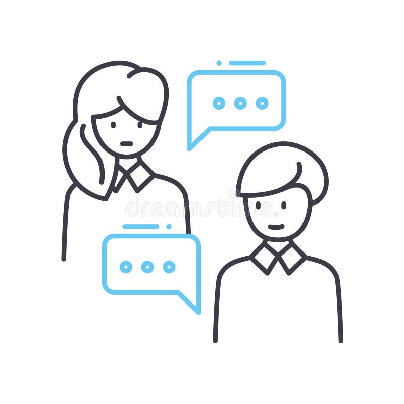 Feedback Line Icon, Outline Symbol, Vector Illustration, Concept Sign ...