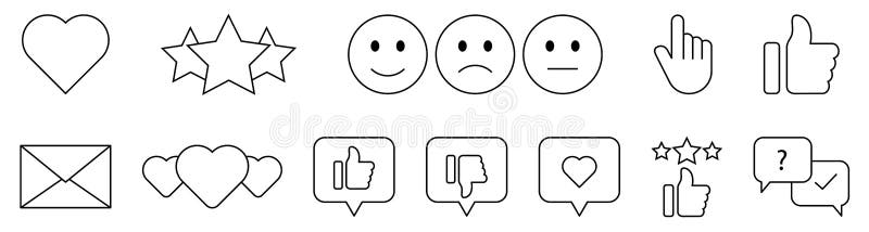 Feedback Line Icons. Vector Illustration Stock Vector - Illustration of ...