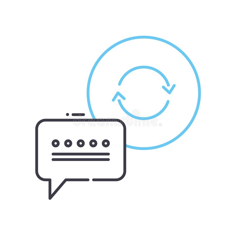 Feedback Loop Line Icon, Outline Symbol, Vector Illustration, Concept ... Feedback Loop Line Icon, Outline Symbol, Vector Illustration, Concept ...