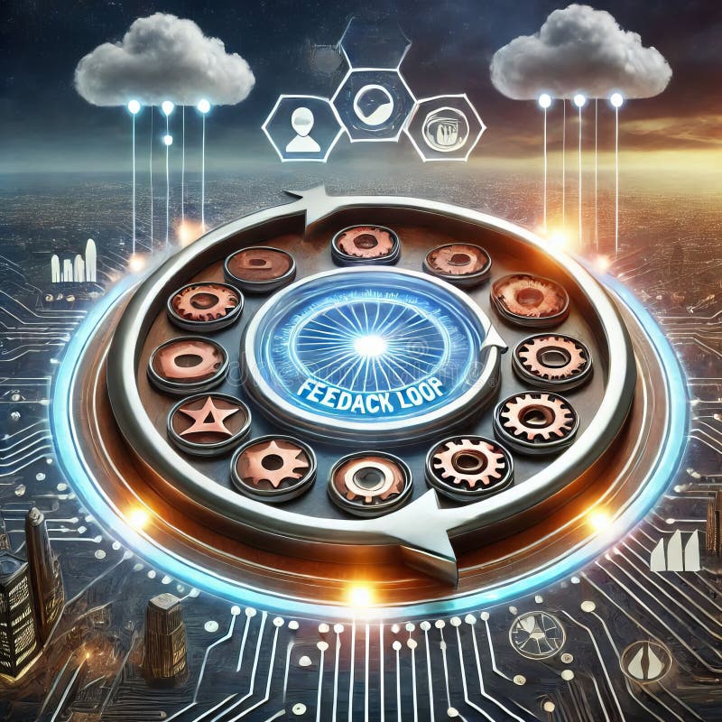 Feedback Loop a Visual Representation of a Feedback Loop or Cycl Stock ...
