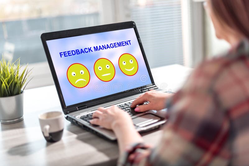 Feedback Management Concept on a Laptop Screen Stock Photo - Image of ...