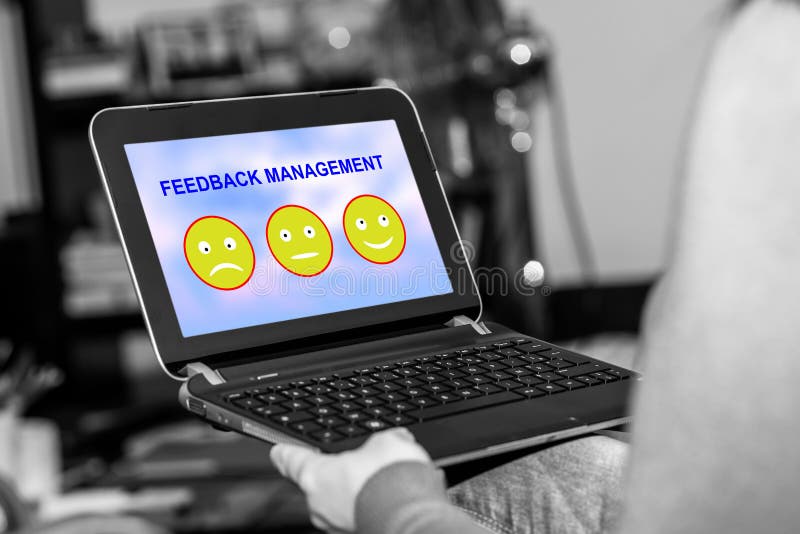 Feedback Management Concept on a Tablet Stock Photo - Image of quality ...