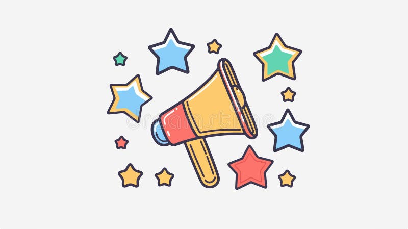 Feedback Megaphone Icon for Communication and Notification in Business ...