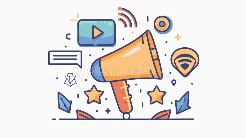 Feedback Megaphone Icon for Effective Communication and Customer ...