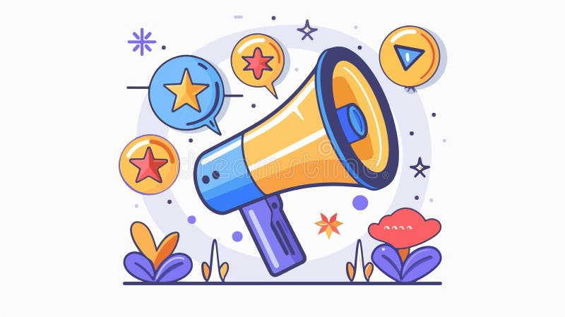 Feedback Megaphone Icon for Effective Communication and Customer ...