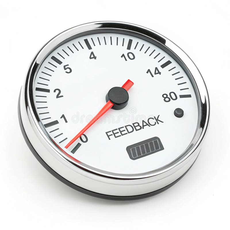 Feedback Meter Isolated on White Background Stock Illustration ...