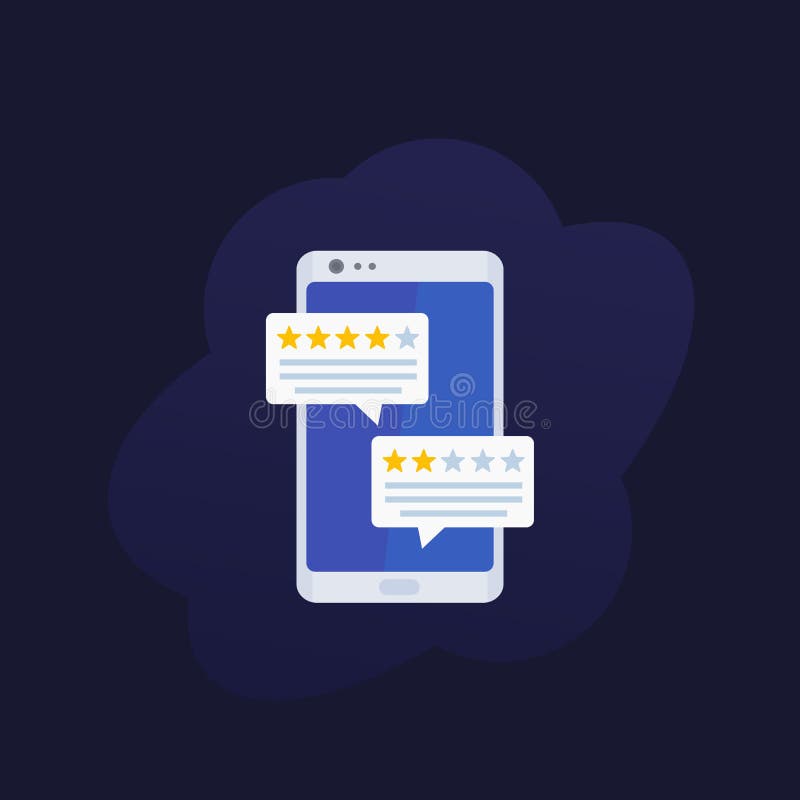 Feedback, Mobile Review, Vector Illustration Stock Vector ...